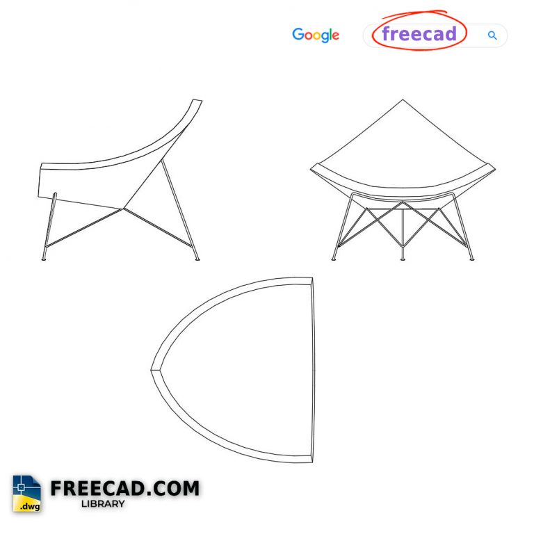 Coconut style chair 2D files | FREE Download Library AutoCAD